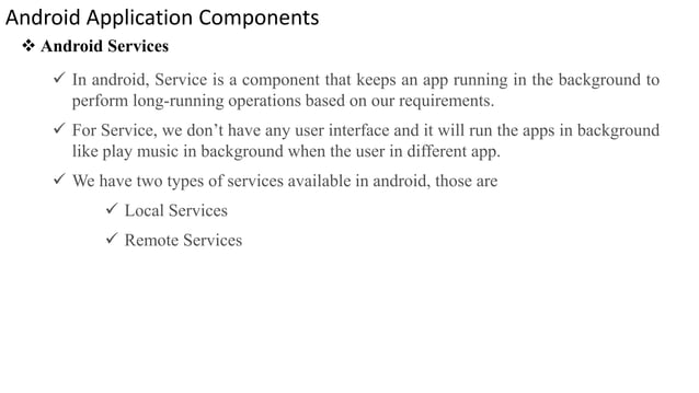 Mobile Application Development-Components and Layouts | PPTX