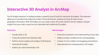 Comprehensive Guide to 3D Analysis and Visualization in ArcGIS | PPTX