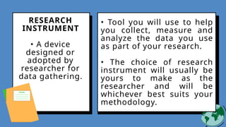 caharacter instrument chapter 3 ppt for reporting | PPTX
