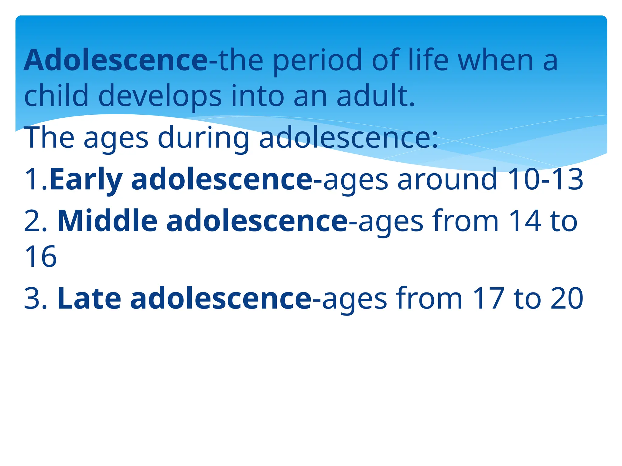 Personal Development, Stages in Middle and Late Adolescence | PPTX