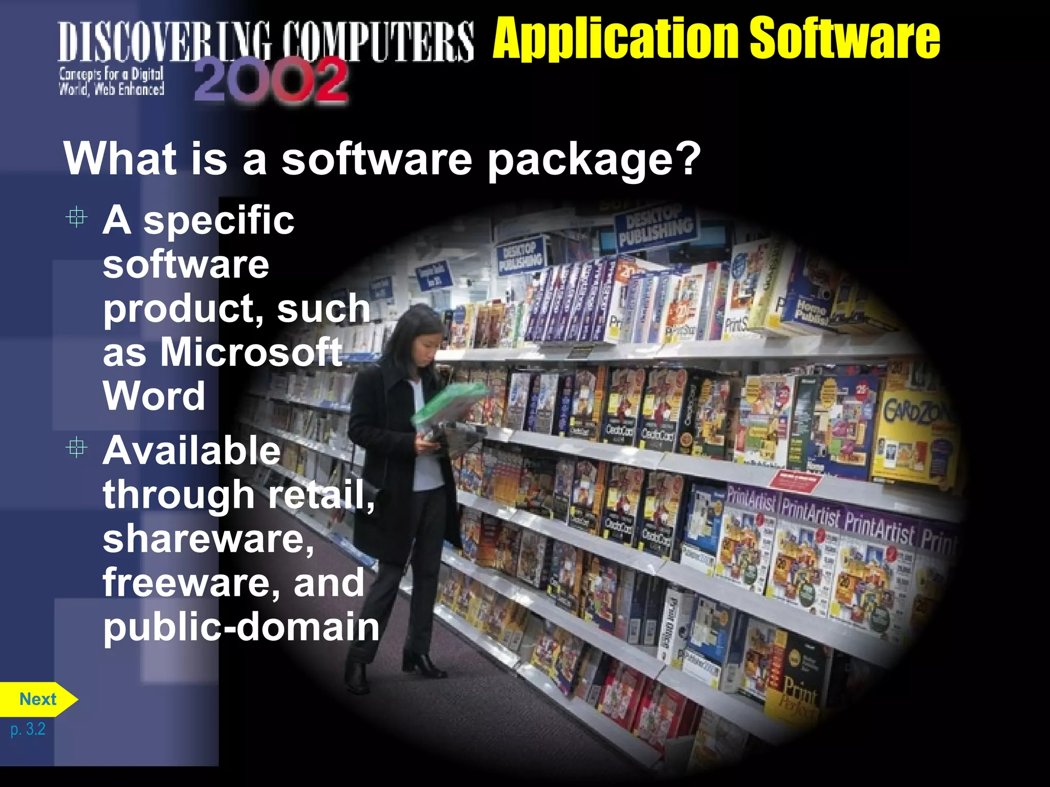 Chapter 3 Application Software Ppt