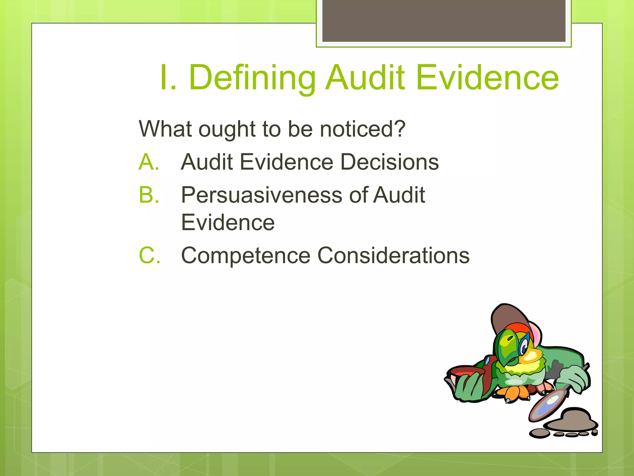 Chapter 3 -Audit evidence | PPT