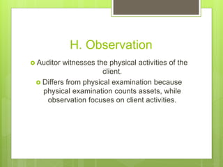 Chapter 3 -Audit evidence | PPT