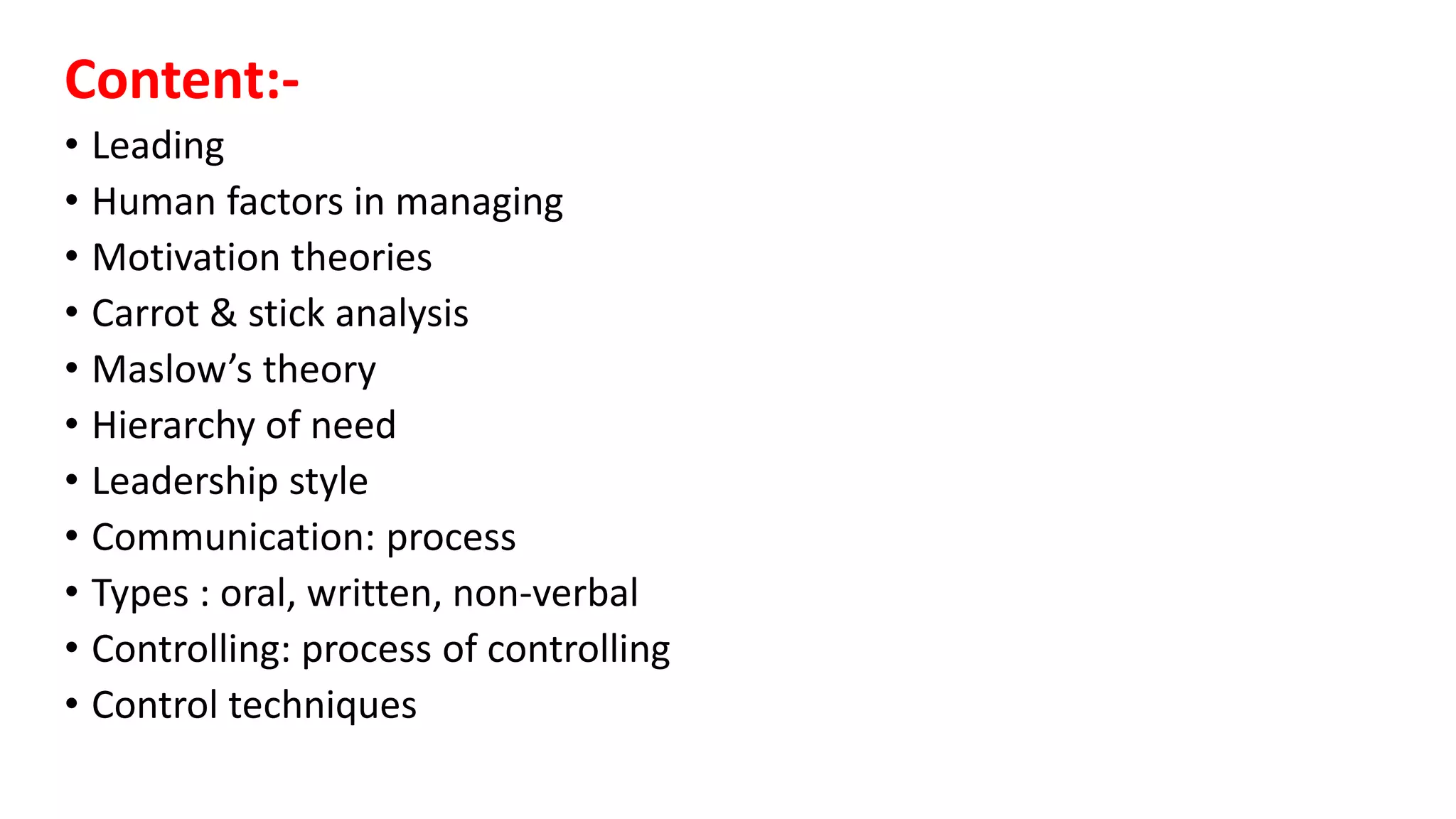 Leading & controlling | PPTX