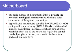 Chapter 3 Motherboard and BIOS | PPT