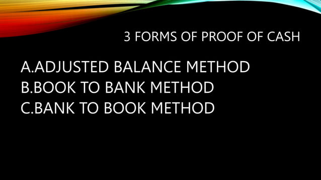 CHAPTER-3-PROOF-OF-CASH formula and computation.pptx | Credit Cards ...