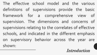 Dimensions of Supervision in Education System | PPTX
