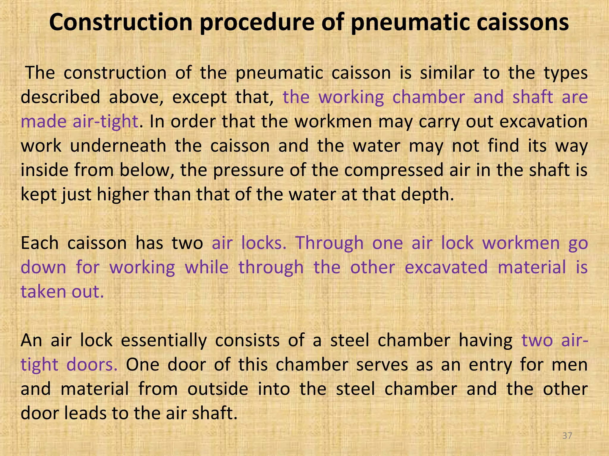 Chapter 3 caisson | PPT