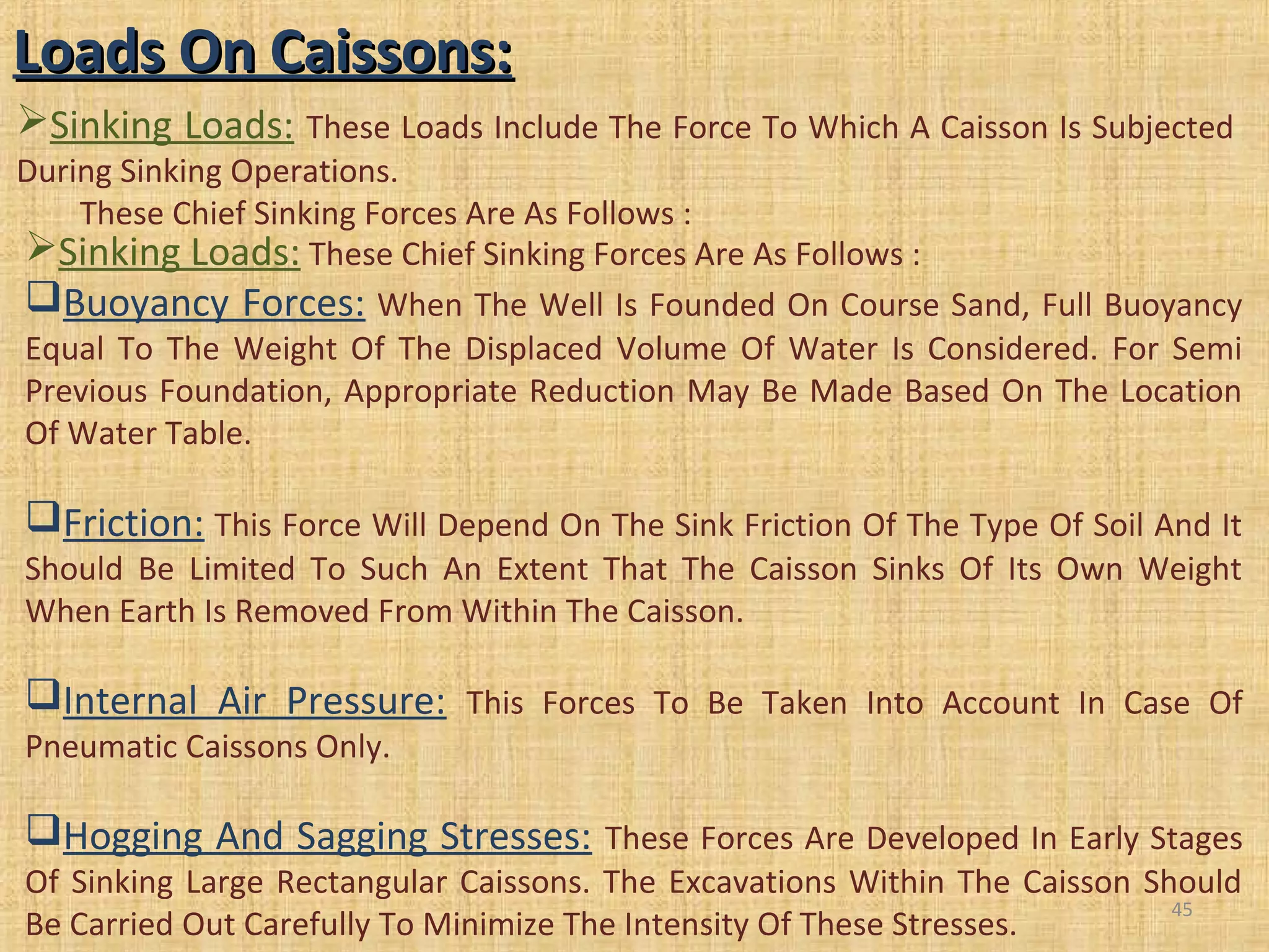 Chapter 3 caisson | PPT
