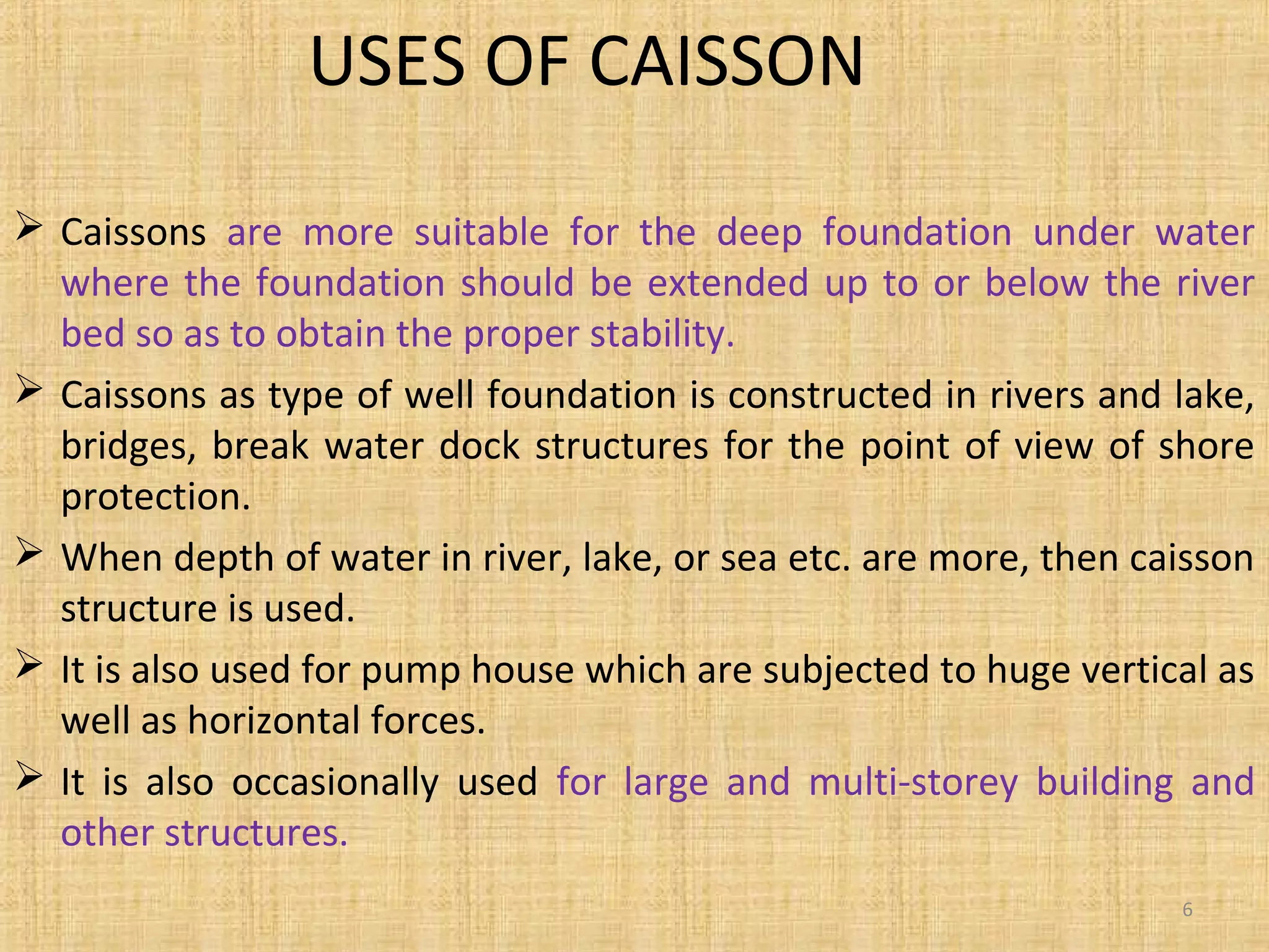 Chapter 3 caisson | PPT