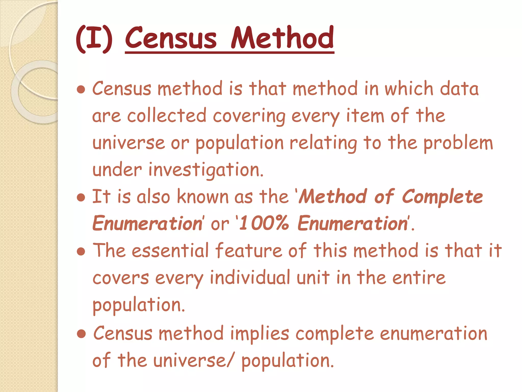 Chapter 3 Census and Sample Methods | PPT