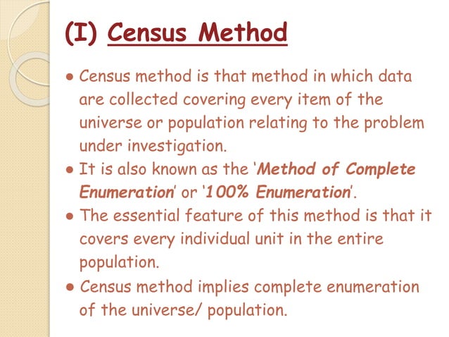 Chapter 3 Census and Sample Methods | PPT | Physics | Science