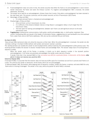 data link layer to print | DOCX | Computer Networking | Computing