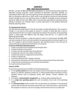 Chapter 3 dos | PDF