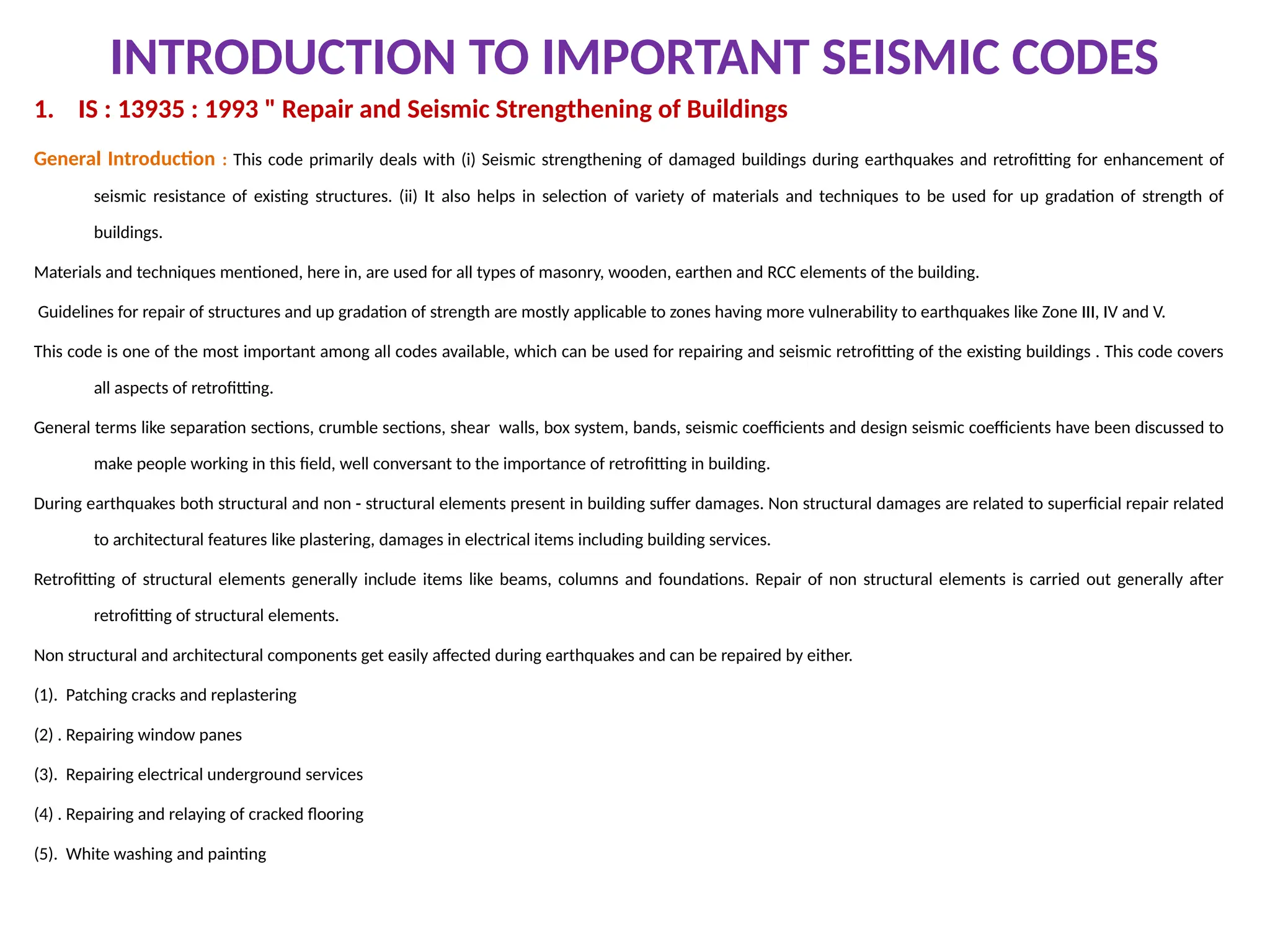 Chapter - 3 seismic provisioning of strengthening | PPTX