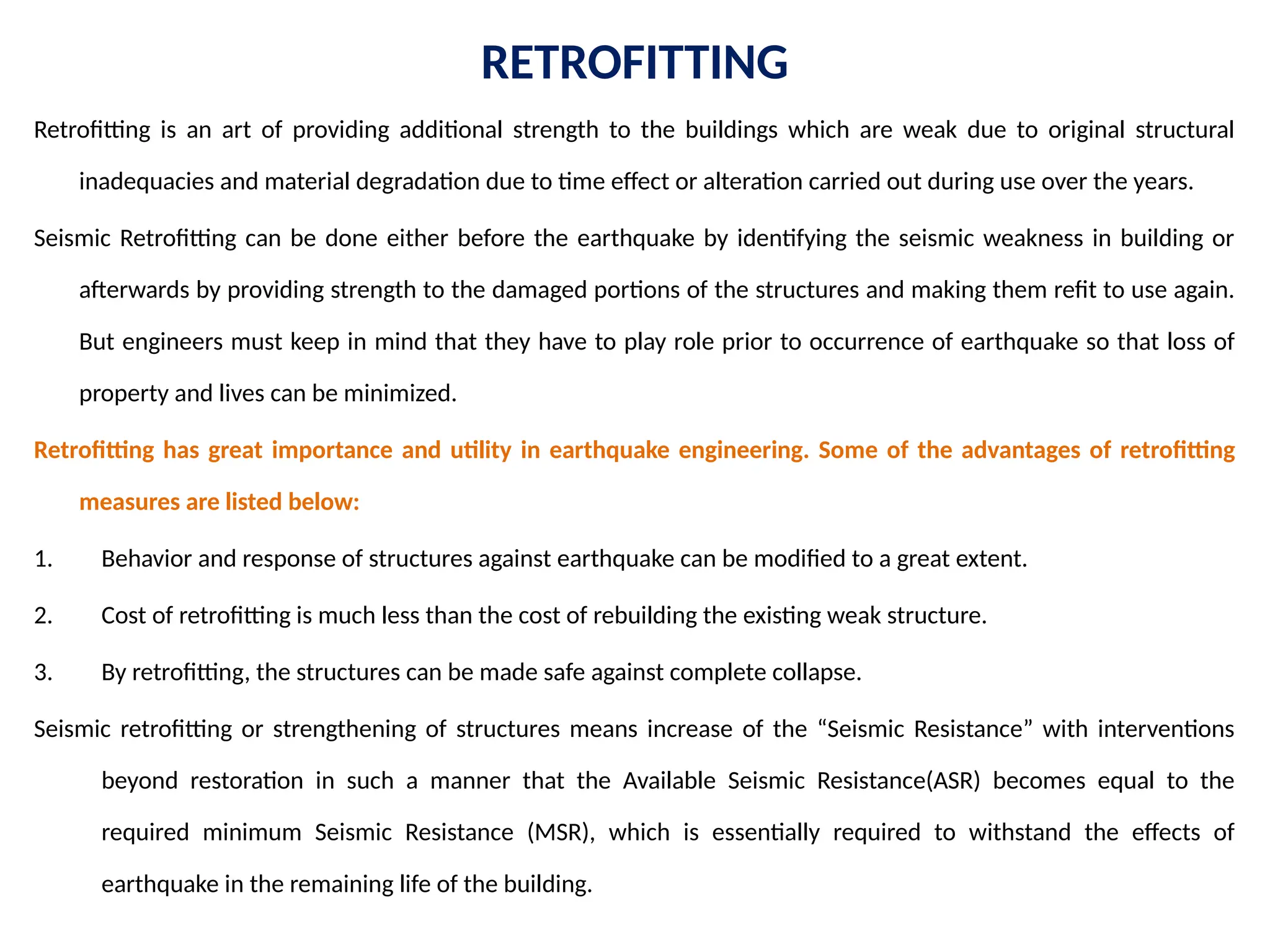 Chapter - 3 seismic provisioning of strengthening | PPTX