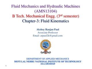 Fluid Kinematics Fluid Dynamics Mechanical Pdf