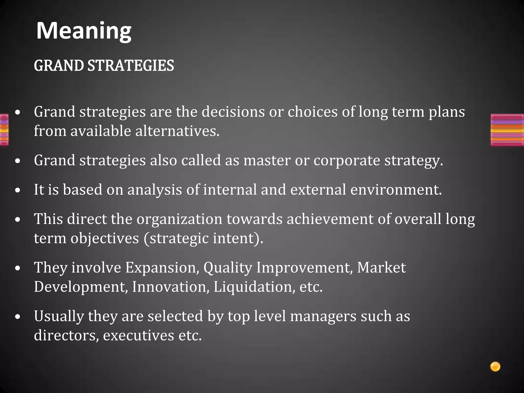 Chapter 3 grand strategy | PPTX