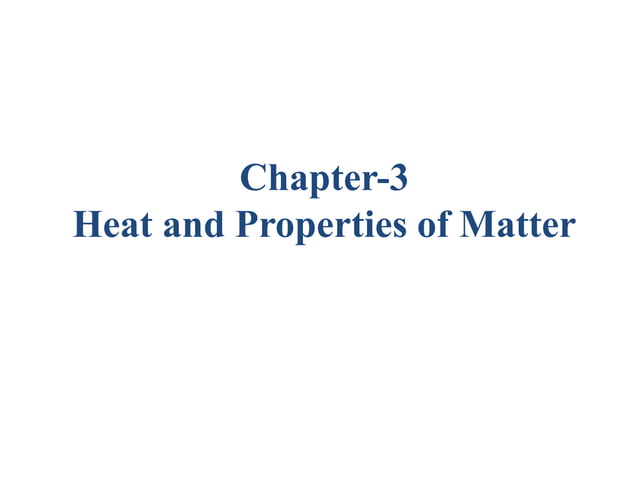 Chapter 3(heat and properties) | PDF