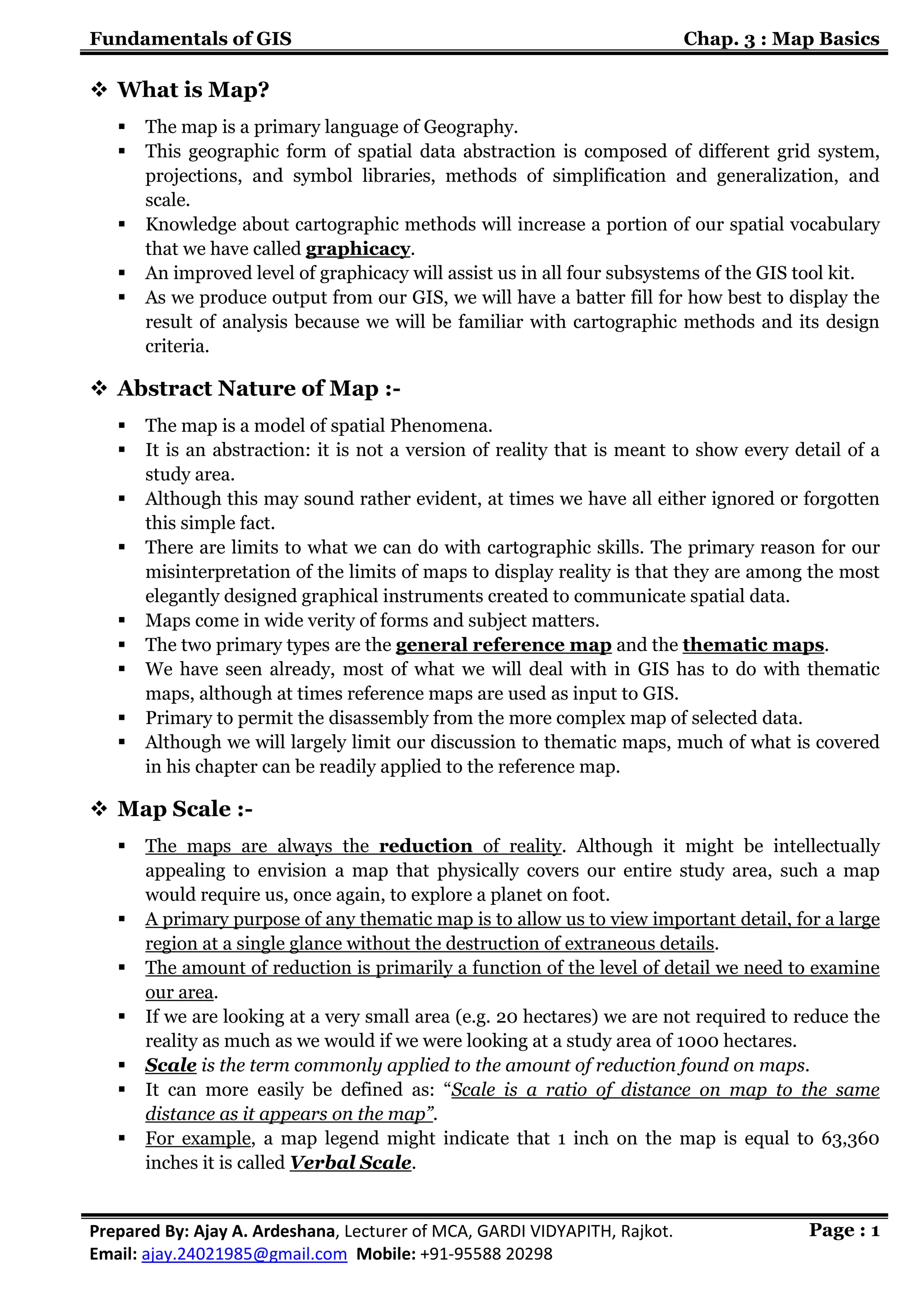 Chapter 3 map basics | PDF