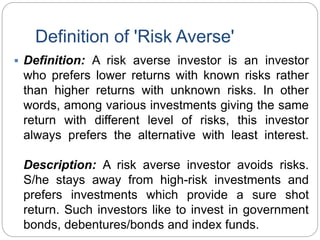 Chapter 3 risk aversion and risk management by individuals and ...