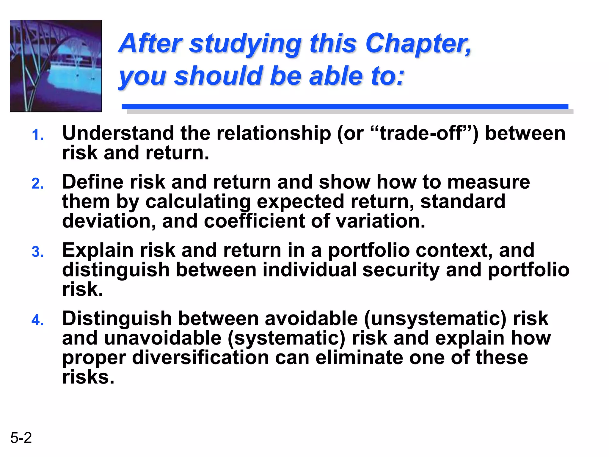 Risk and return | PPT