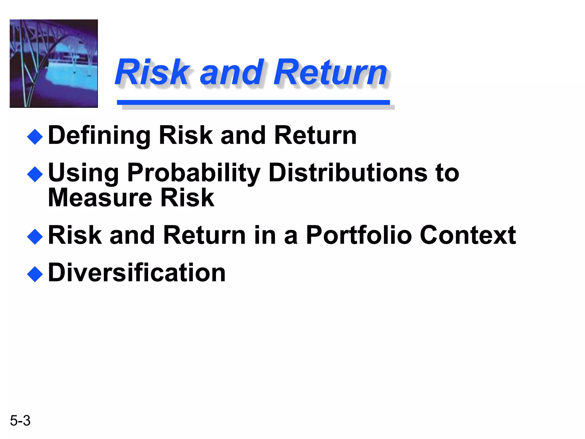 Risk and return | PPT