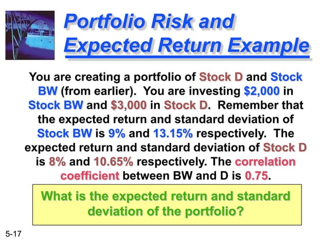 Risk and return | PPT | Stocks and Bonds | Personal Investing