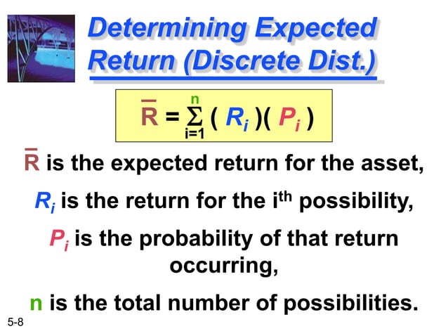 Risk and return | PPT | Stocks and Bonds | Personal Investing