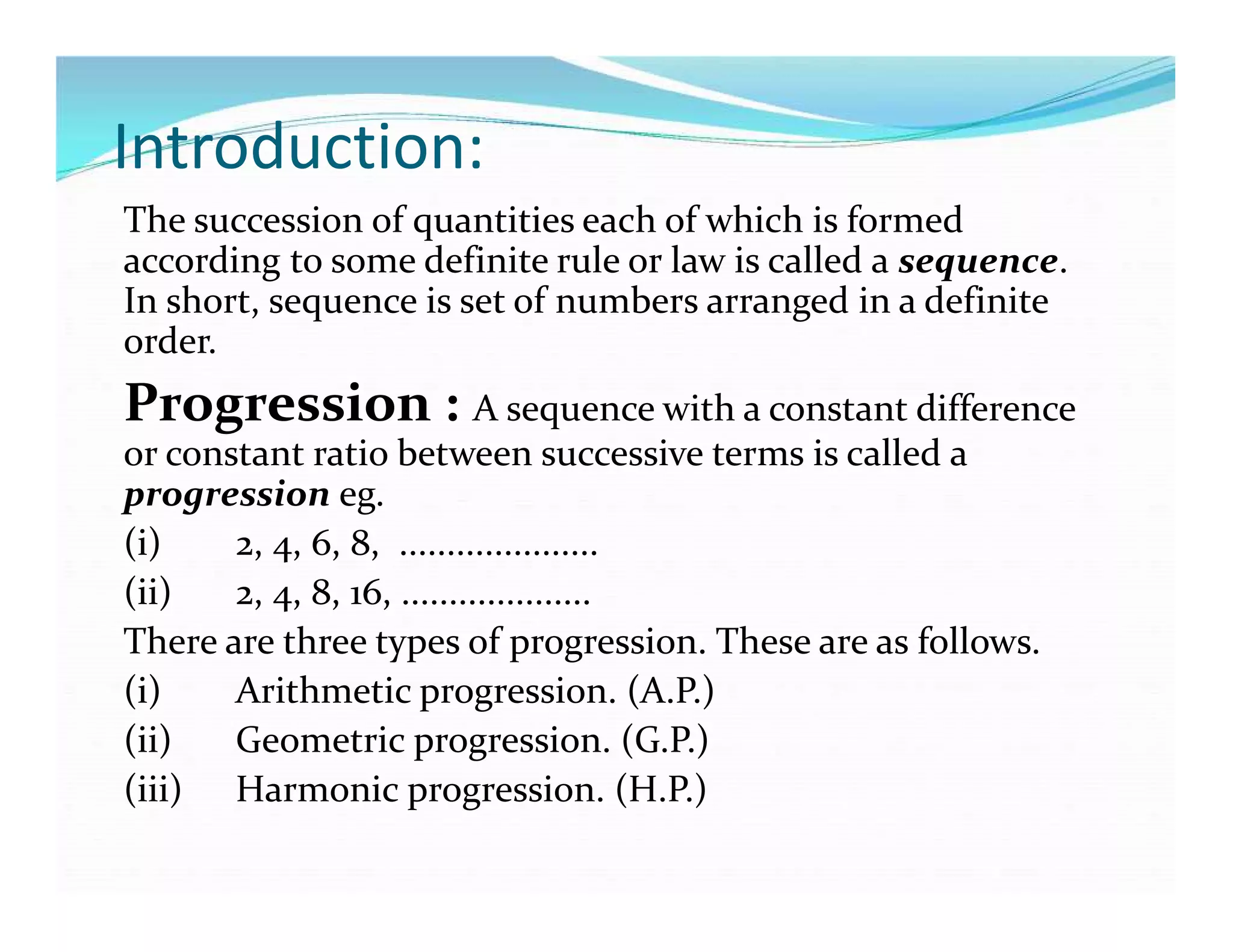 Chapter 3 sequence and series | PPT