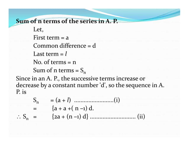 Chapter 3 sequence and series | PPT