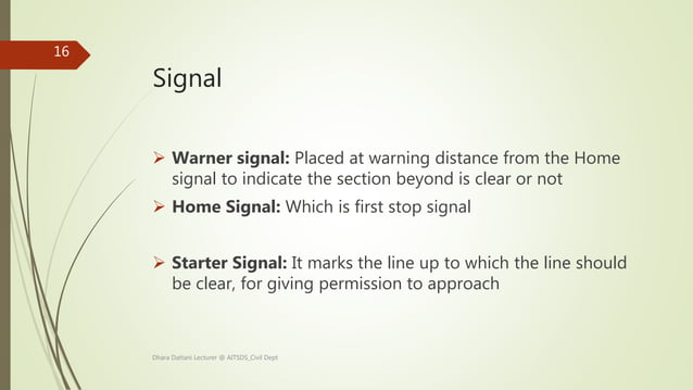 Chapter 3 station,yards,points and crossing,signalling and interlocking ...