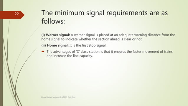 Chapter 3 station,yards,points and crossing,signalling and interlocking ...