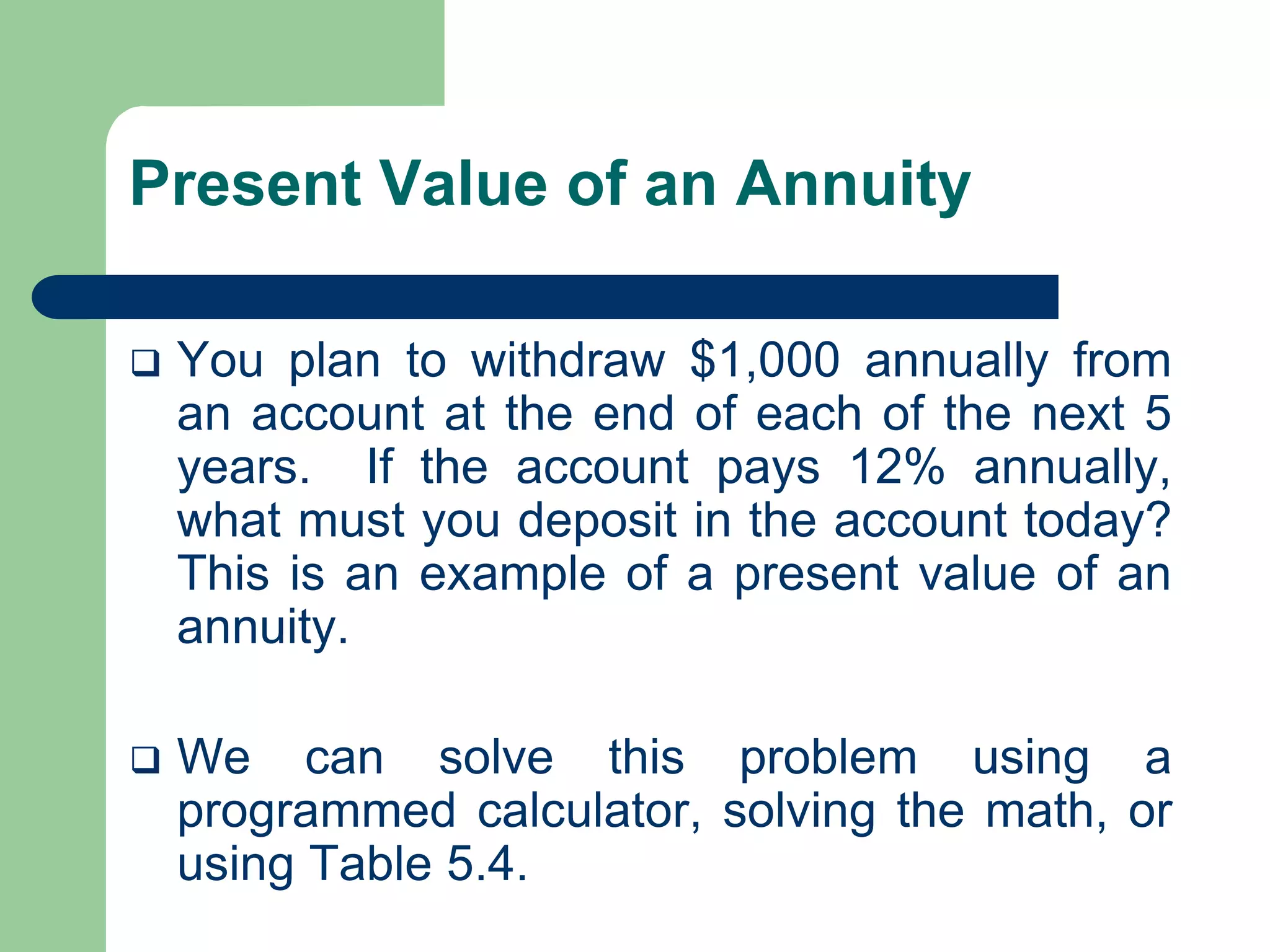 Time value of money | PPT