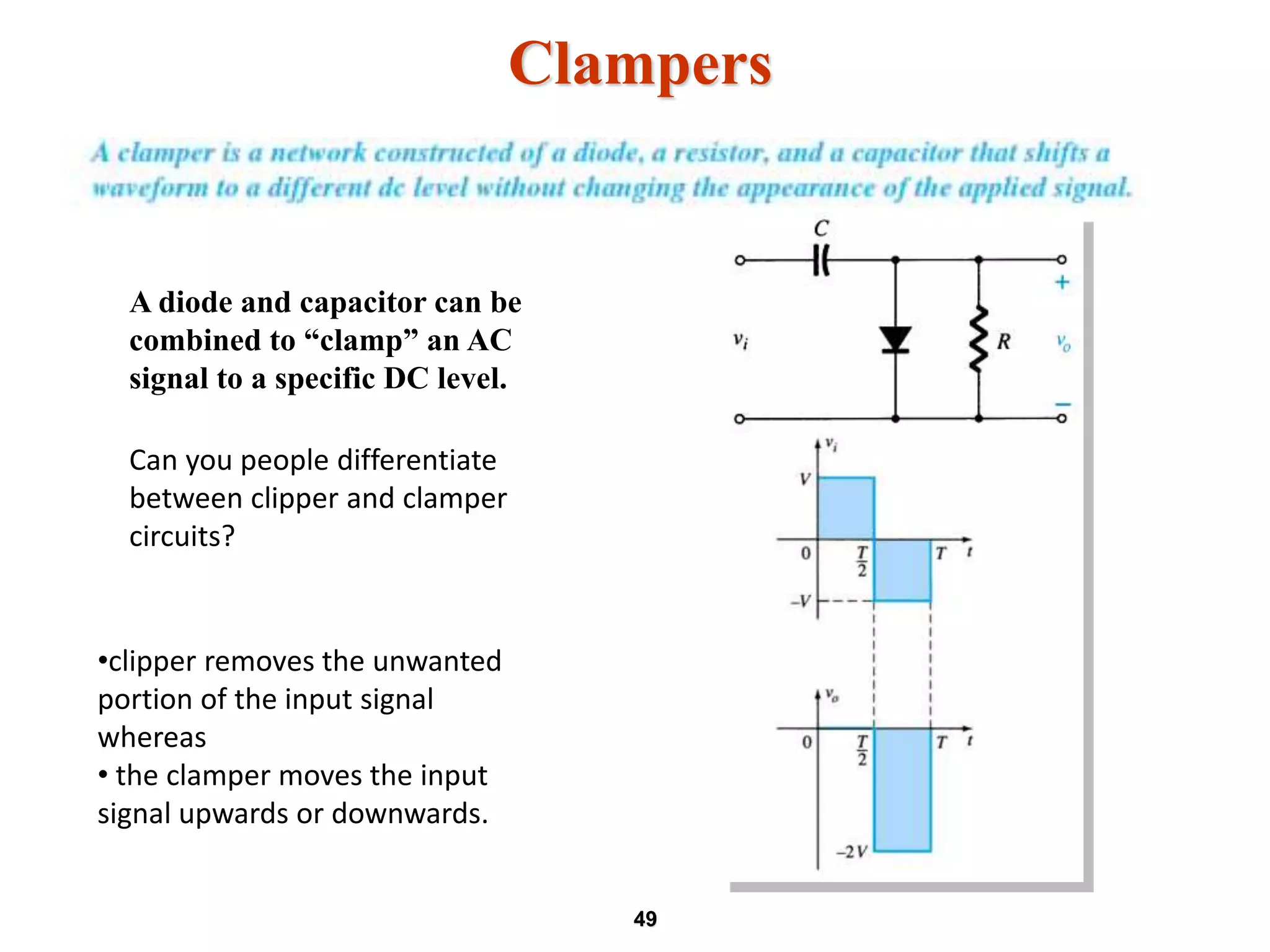 Electronics 1 : Chapter # 04 : Diode Applications and Types | PDF