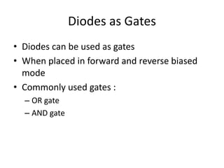 Electronics 1 : Chapter # 04 : Diode Applications and Types | PDF