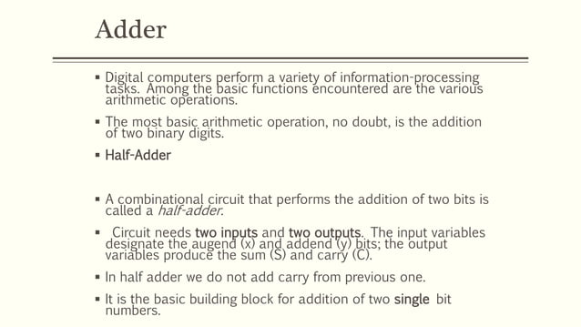 Chapter 4 Combinational Logic Ppt