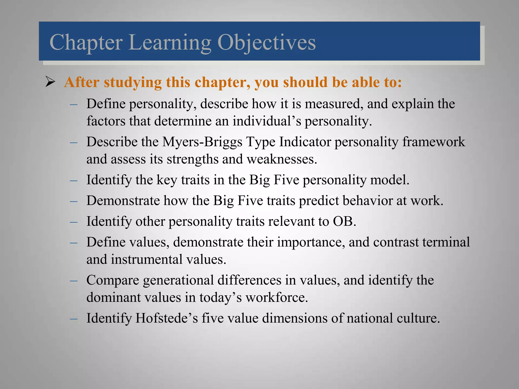 Personality and Values | PPT