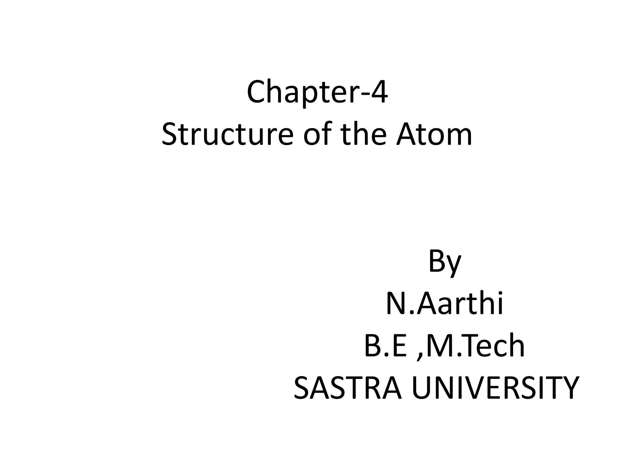 CBSE Class 9 Science Chapter 4- structure of atom | PPTX