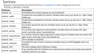 Mobile Application Development-Designing User Interface With View | PPT | Free Download