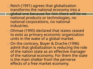 GLOBALIZATION OF ECONOMIC RELATIONS POWER POINT | PPTX