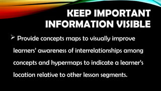 Rules For Interface Design For Effective Learning With Multimedia | PPTX