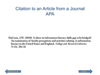 The Information Literacy User's Guide Chapter 4: Gather Components of a ...