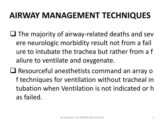 Chapter 4-introduction to airway management techniques 21(2) | PPT