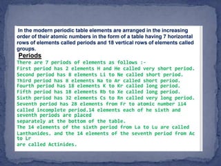Chapter 4- periodic classification of elements | PPTX