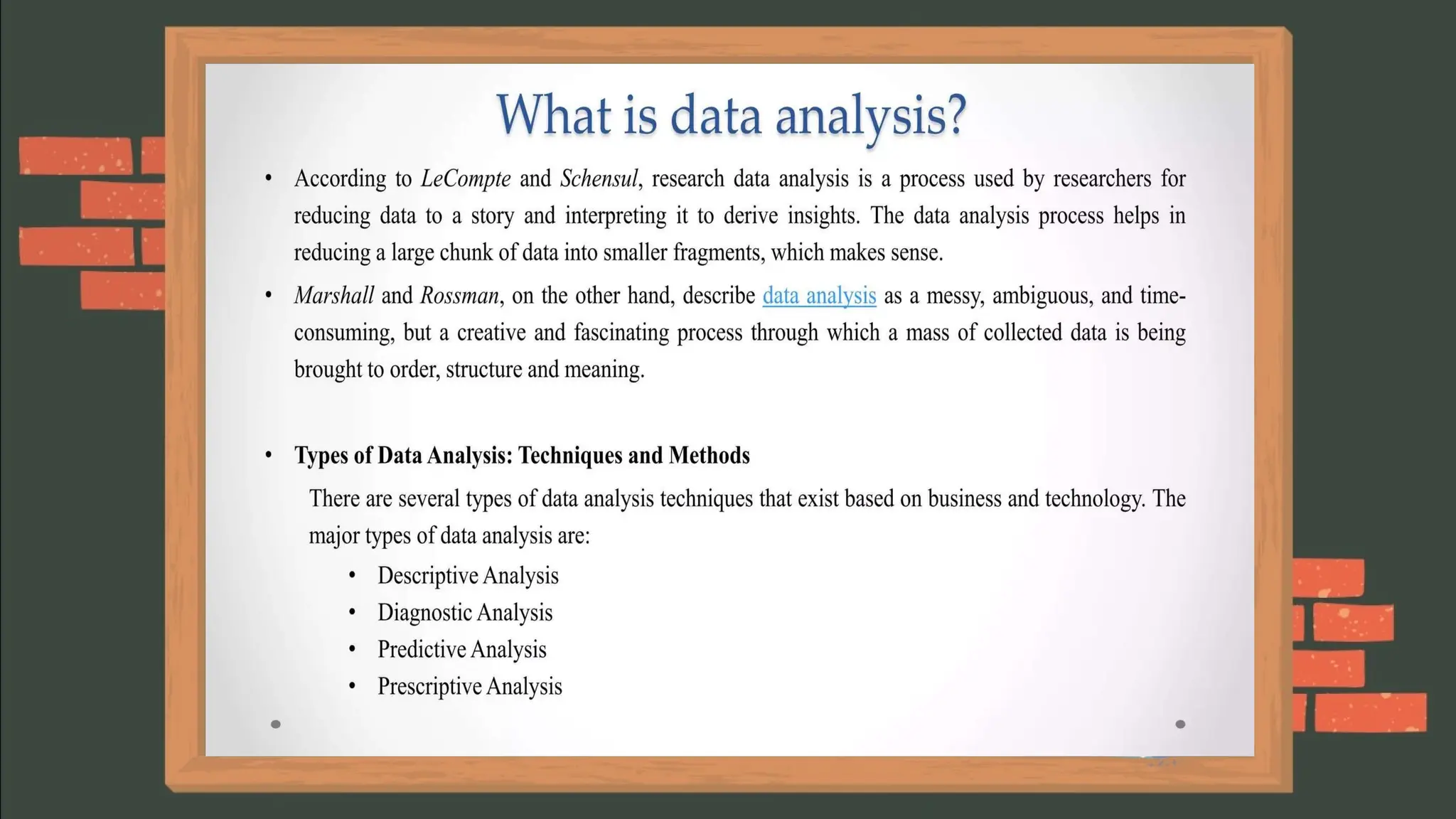 Presentation Analysis And Interpretation Of Data Pptx Databases Computer Software And