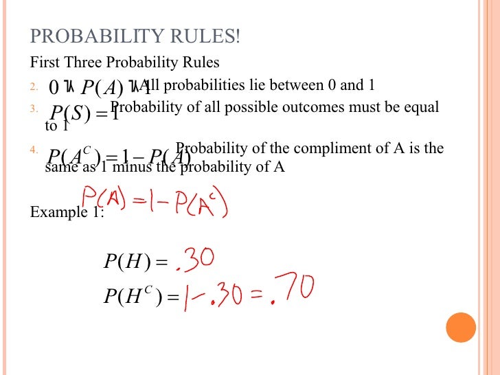 Chapter 4 Probability Notes