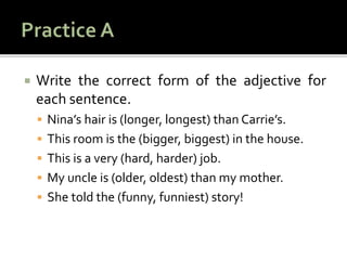 Chapter 4 Using Adjectives In Sentences | PPTX