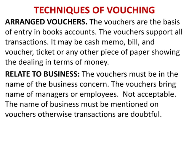 Chapter 4 -vouching | PPT