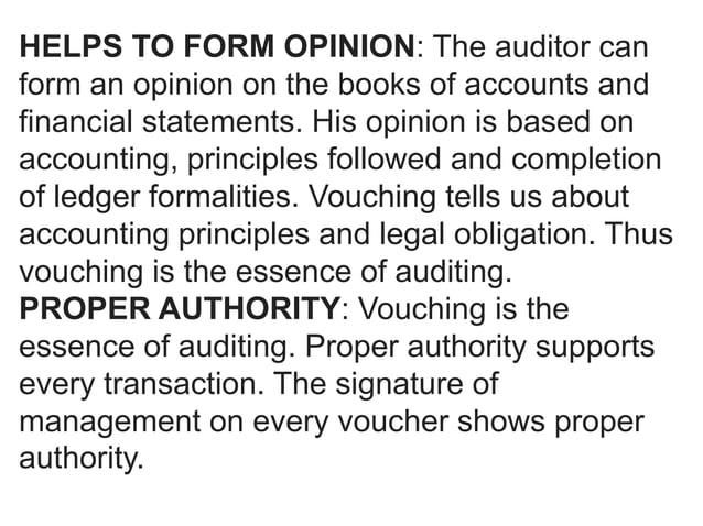 Chapter 4 -vouching | PPT